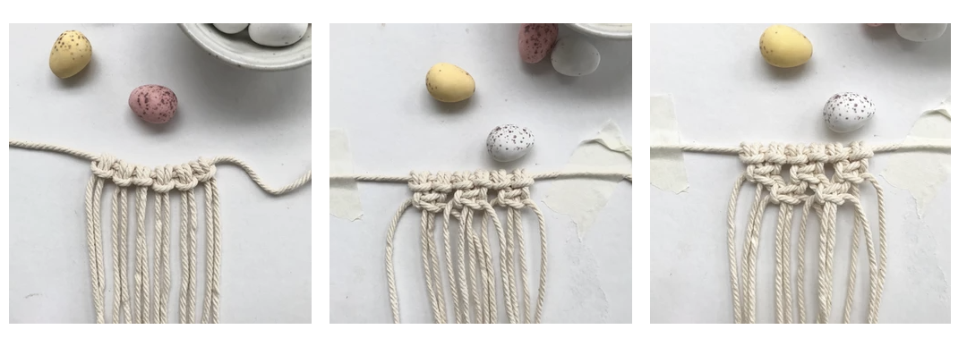 Easter Macrame Basket Decoration: Mini Macrame Bunting - Isabella ...