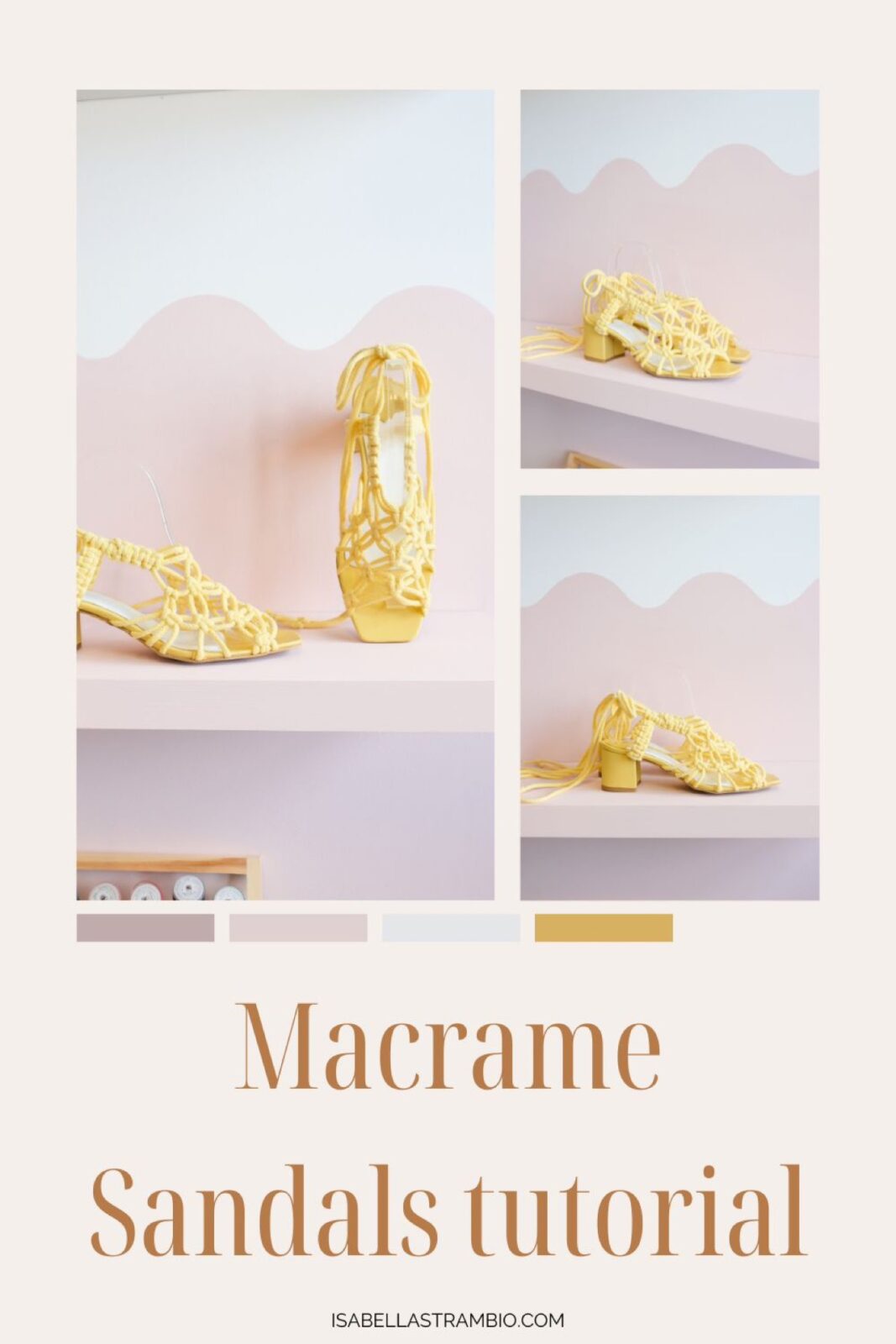 Macrame Sandals Free Tutorial with I Can Make Shoes - Isabella Strambio ...